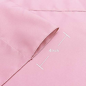 Hiasan Pink Backdrop Curtains for Parties, Polyester Photography Backdrop Drapes for Baby Shower, Wedding Decorations, 5ftx10ft, Set of 2 Panels