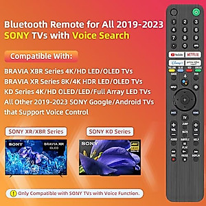 Replacement Sony TV Remote | for Sony Smart TVs with Voice Control | Sony BRAVIA XR/XBR/KD Series 4K LED OLED Google/Android TVs | Energy-Saving | 12-Month Full Warranty.