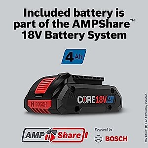 BOSCH GEX18V-5B15 18V Brushless 5 In. Random Orbit Sander Kit with (1) CORE18V 4 Ah Advanced Power Battery