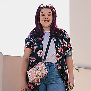 Buckle Down Nickelodeon Bag, Cross Body, Rectangle, Friends Snapshots Photos Scattered, Pink, Vegan Leather, Spongebob Squarepants