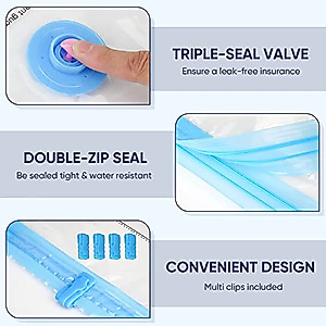 BALEINE Vacuum Storage Bag Space Saving Compression Sealer Bags for Moving (Travel Roll Up 12 Pack)