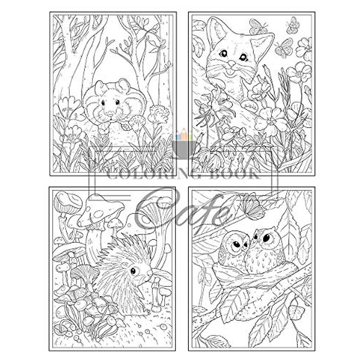 Baby Animals Coloring Book: An Adult Coloring Book Featuring Super Cute and Adorable Baby Woodland Animals for Stress Relief and Relaxation Vol. I