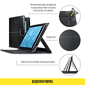 Solo New York Summit Universal Tablet Case for 8.5 Inch to 11 Inch Tablets, Black