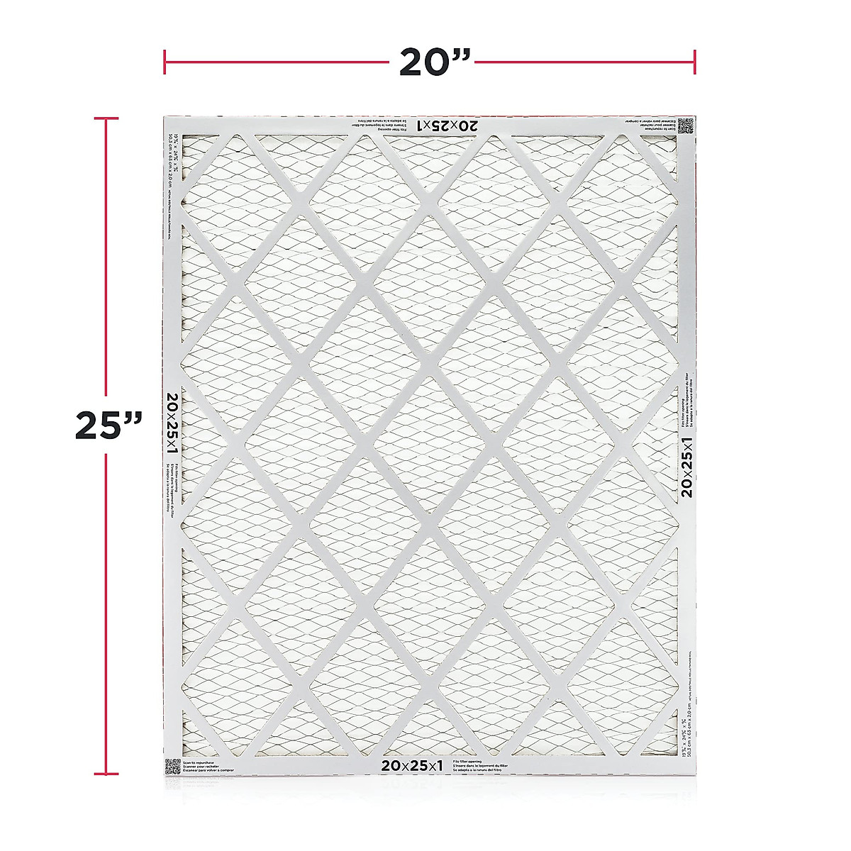 Frigidaire PureAir® 20x25x1 MERV 8 Allergen Electrostatic Pleated Air Conditioner HVAC AC Furnace Filters - 6 Pack (exact dimensions 19.81 X 24.81 X 0.81)