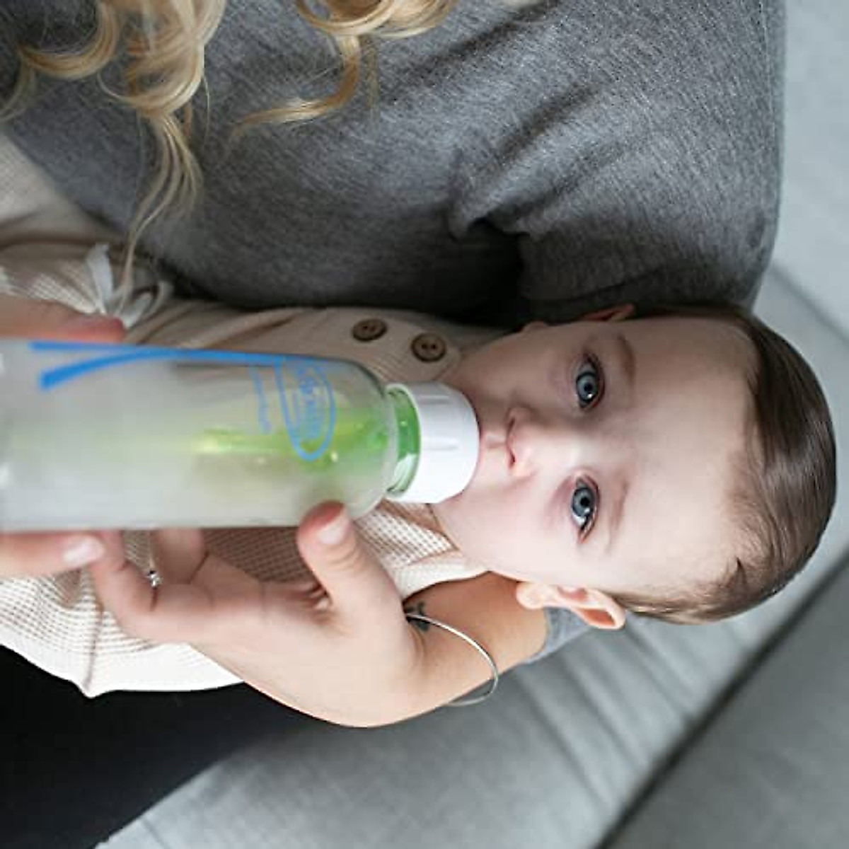 Dr. Brown’s Natural Flow® Anti-Colic Options+™ Narrow Glass Baby Bottles 8 oz/250 mL, with Level 1 Slow Flow Nipple, 2 Pack, 0m+