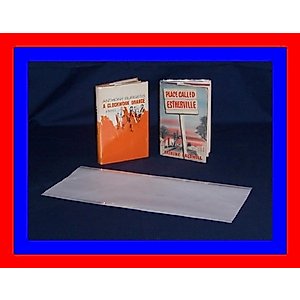 25 - 8 1/2" x 18 1/2" Brodart Archival Fold-On Book Jacket Covers -- Center-Loading, Clear, Mylar, Adjustable