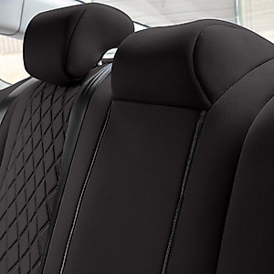 FH Group Custom Fit Seat Covers for 2023-2024 Honda Accord LX Sport Sport SE EX EX-L, Car Seat Covers Full Set, Black Neoprene Seat Covers, Waterproof Car Seat Cover, Honda Accessories