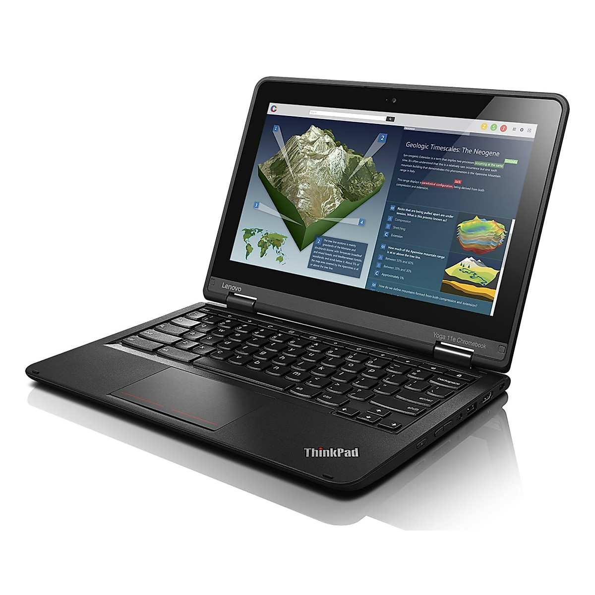 Lenovo Thinkpad Yoga 11.6" Convertible IPS Multitouch Chromebook, Intel Quad Core Processor 1.60GHz, 4GB RAM, 16GB SSD, HDMI, 802.11ac, Webcam, Chrome OS (Renewed)