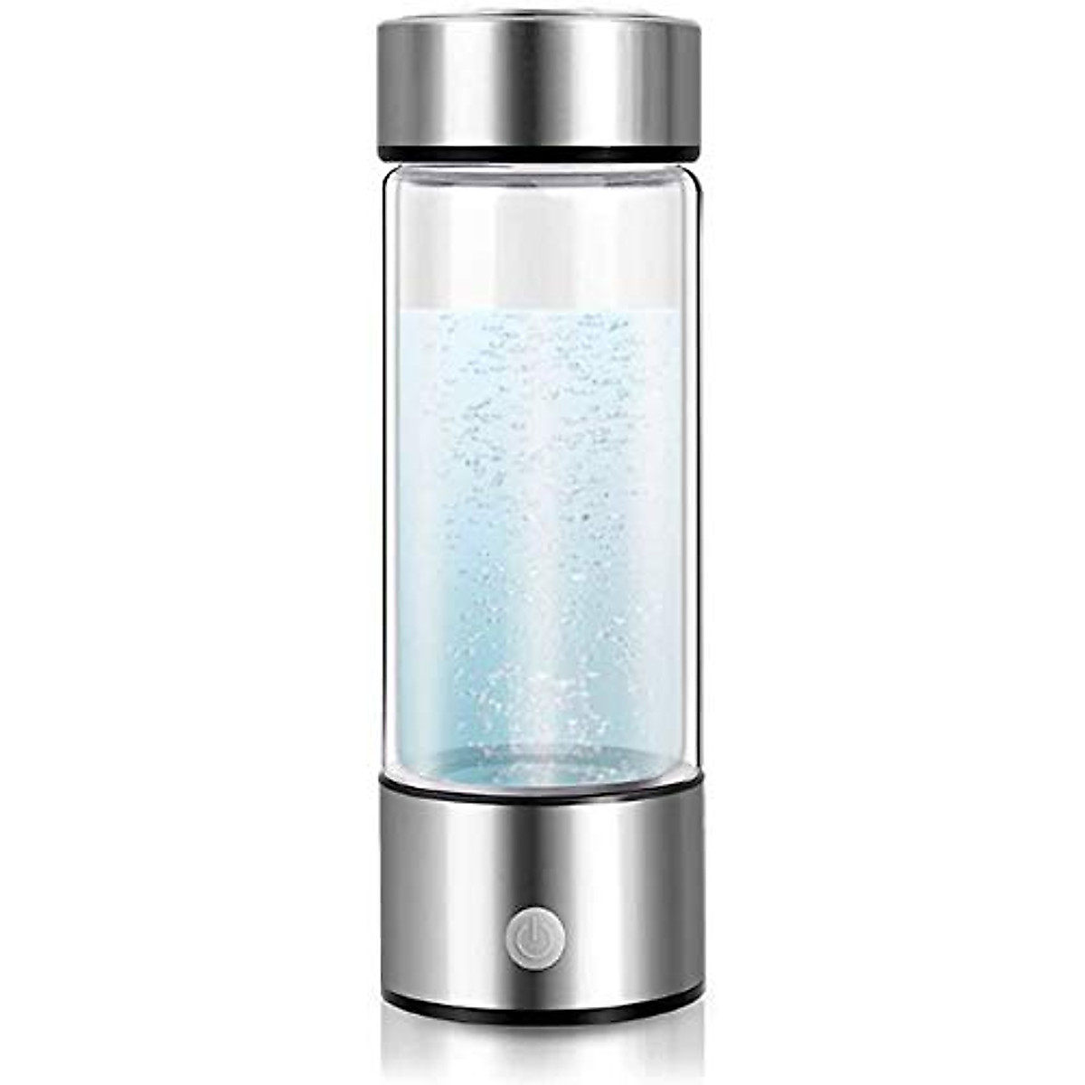 Hydrogen Rich Health Cup Alkaline Ionizer Generator USB Rechargeable Electrolysis Generator Ionization Bottle Weak Alkaline Cup Anti-Oxidation and Anti-Aging Glass Health Cup
