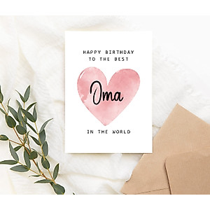 Happy Birthday To The Best Oma In The World Card - Oma Birthday Card - Oma Card - Mother's Day Gift - Happy Birthday Card Happy Birthday Mom