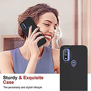 LeYi for Moto G Pure Phone Case: Moto G Power 2022 Phone Case with [2 x Tempered Glass Screen Protector], Full-Body Shockproof Silicone Phone Case for Moto G Pure/Motorola G Power 2022, Black