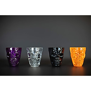 Funiverse 40 Bulk Halloween Skull Party Favor Shot Glasses or Dessert Cups - ideal for kids of all ages