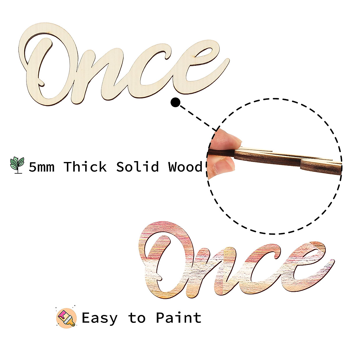 Once Upon a Time Sign Nursery Decor Once Upon a Time Wood Sign Wall Decor for Reading Corner Kids Room Family Bookshelf Home Décor Birthday Present DIY Decoration