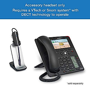 VTech VH621 Accessory Convertible DECT Office Wireless Headset for VTech and Snom DECT Business Desk Phones