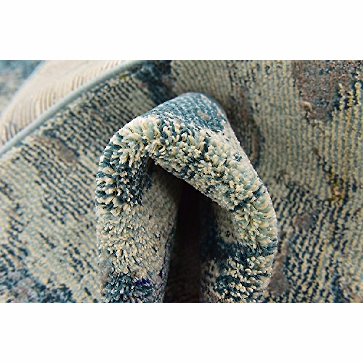 Unique Loom Positano Collection Coastal Modern Fish Light Blue Runner Rug (2' x 7')