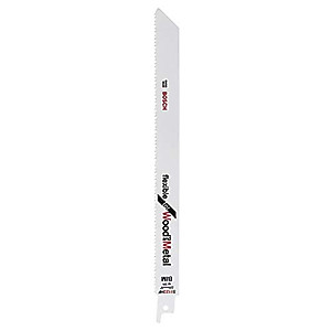 Bosch Professional 100 pieces Sabre Saw Blade S 1122 HF Flexible for Wood and Metal (Length 225 mm, sabre saw accessories)