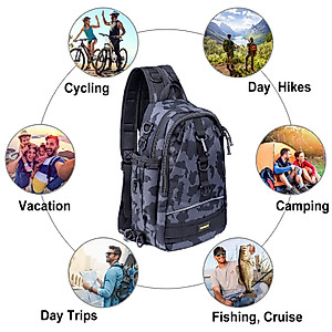 PLUSINNO Fishing Backpack Tackle Bag, Water-Resistant Fishing Backpack with Rod Holder, Large Fishing Bag for Fishing Gear, Ideal Fishing Gifts for Men I