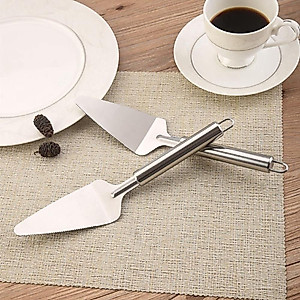 WEISHA Pie Server Stainless Steel Serrated Spatula with Comfortable Handle for Cutting and Serving Desserts Pizza Cake Baking Tools(Pie Server)