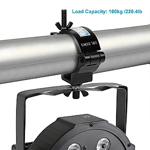 GBGS Lighting Truss DJ Light Clamps 2 Inch O Clamp Aluminum Alloy 220 LBs for OD 2 Inches(50.8mm) Pipe, TUV Certificated(ID:1111246880), 10 Pack
