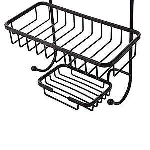 XJJZS Wall-Mounted Spice Rack Organizer for Cabinets, Sideboards, Kitchen Shelves, Bathroom Shelves (Color : Black)