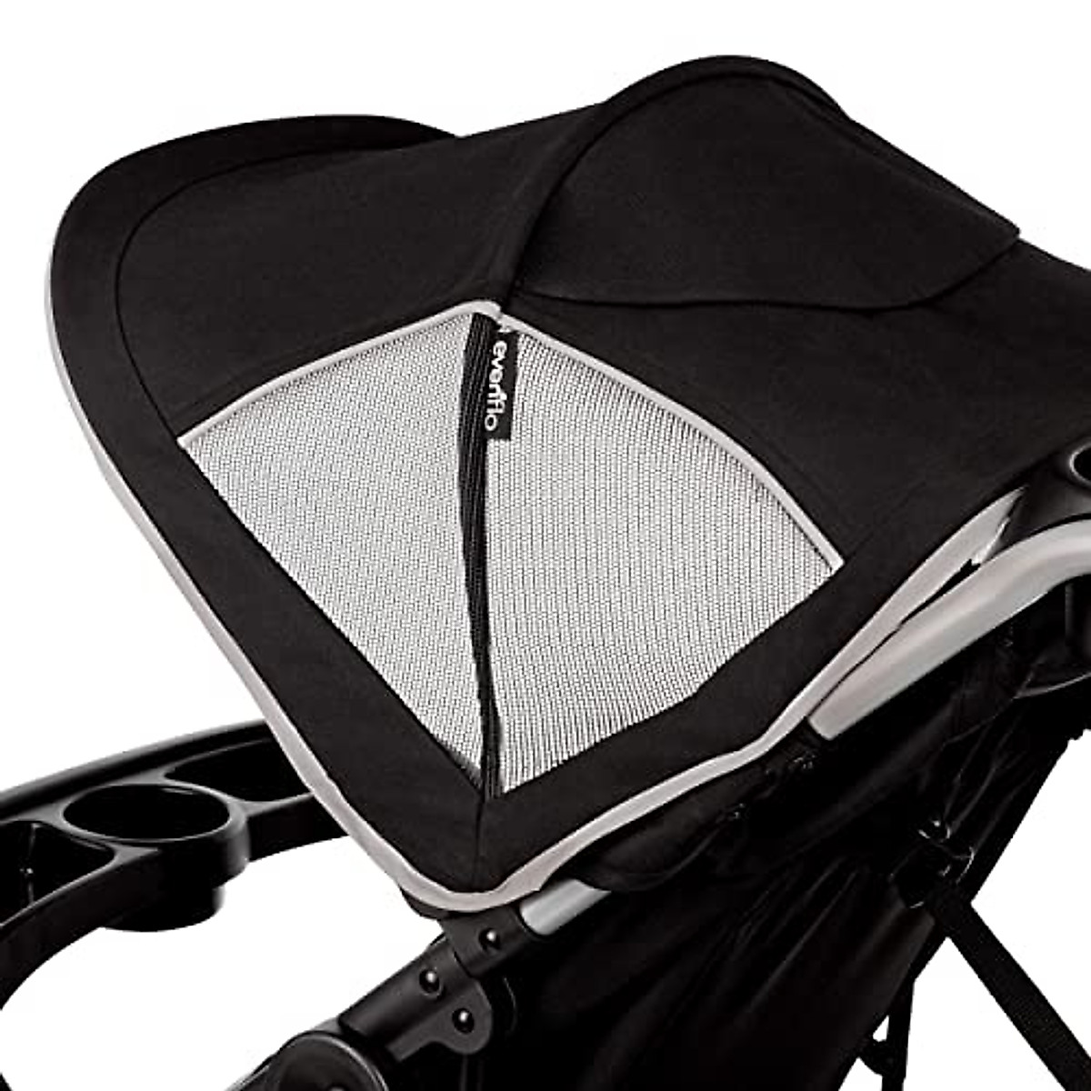 Evenflo Victory Plus Jogger Stroller, Compact, Lightweight, Self-Standing, Ample Storage, Large Tires, Swivel Wheel, Full Coverage Canopy, Multi-Reclining Seat, Compatible With LiteMax Infant Car Seat