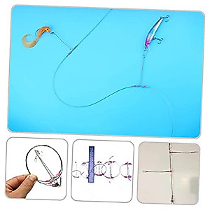 Sosoport Rotary Tool 50 Pcs Wire baits Rotating Stand Outdoor Accessories Outdoor Lines Leader Wires Leading Lines Professional Lines Leader Line 7c Fishing Bait