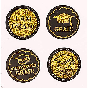 Topfunyy 180 Pcs Graduation Stickers Congrats Grad Labels for Graduation Party Decoration