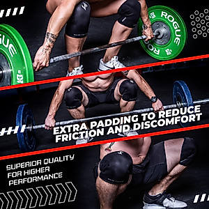 JerkFit Knee Compression Sleeve (Pair) - 5mm Thick Neoprene Knee Sleeve for Men and Women - Reversible Compression Knee Sleeves for Training, Weightlifting, Wrestling, Squats & Gym Use (Small)