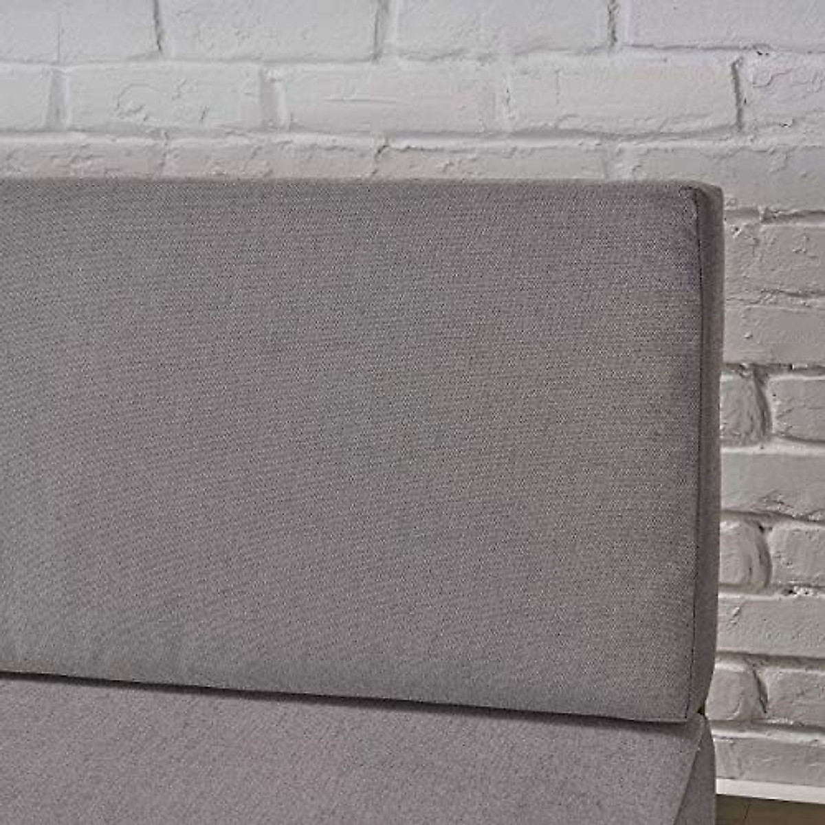 Christopher Knight Home Eulah Indoor Minimalist Acacia Wood Right-Sided Sofa with Grey Cushions, Grey Finish / Grey