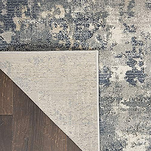 Nourison Concerto Abstract Grey/Beige 5'3" x 7'3" Area -Rug, Easy -Cleaning, Non Shedding, Bed Room, Living Room, Dining Room, Kitchen (5x7)