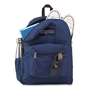 Jansport | Cross Town Backpack (Navy Blue- One Size)