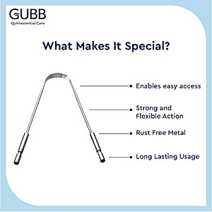 GUBB Tongue Cleaner For Kids & Adults (Metal Tongue Cleaner Pack of 2)