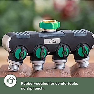 Garden Hose Splitter, Heavy Duty, Water Hose Manifold, 4 Way Hose Connector, Spigot Splitter, Faucet Divider Outdoor - Classic