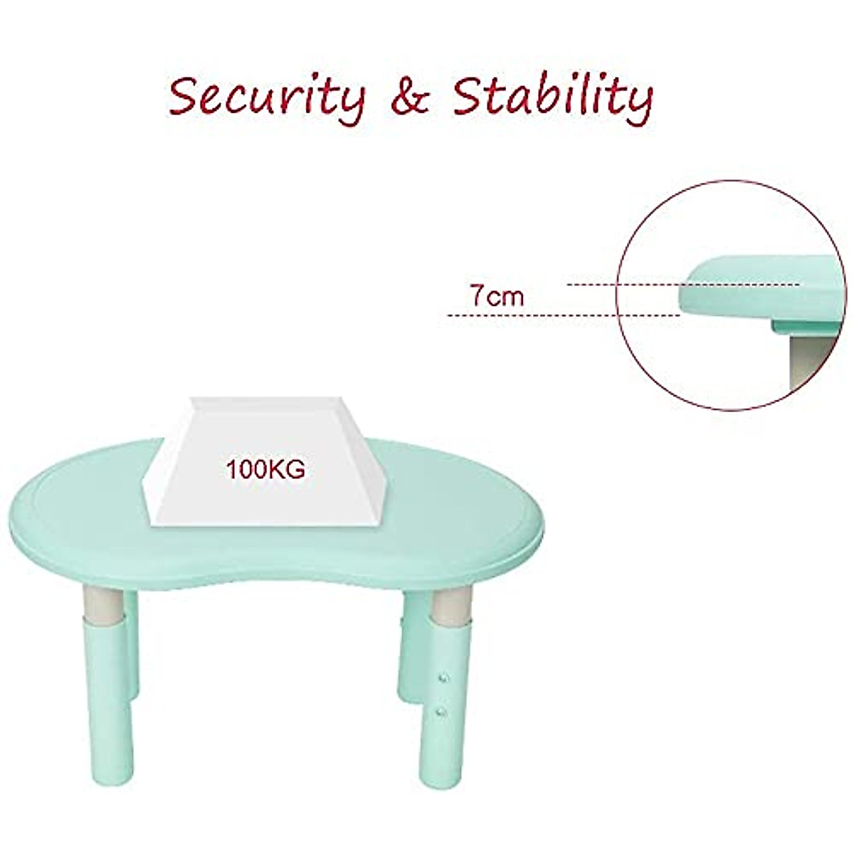 Walnut Plastic Children Table and Chair Set Chairs Furniture Sets Kids Chair and Study Table Sets Dinner Toy Furniture Set Height Adjustable