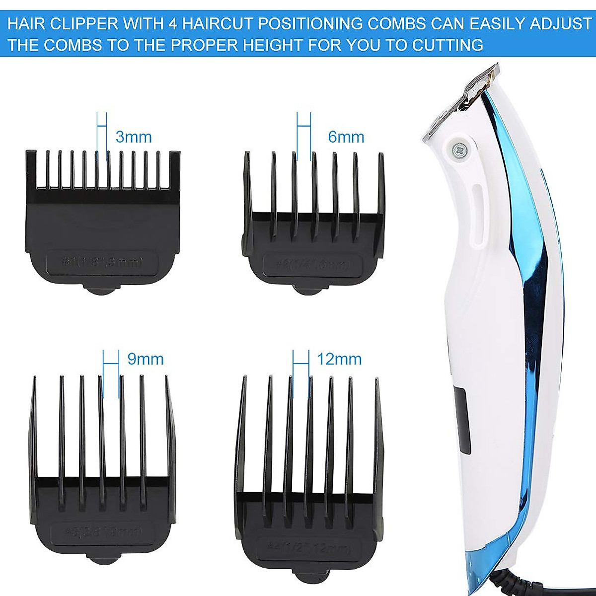 EVTSCAN Men's Electric Razors, Hair Cutting Kit Professional Hair Clipper Adult Child Haircut Trimmer Set 220V, Wet & Dry Hair Trimmer, Home & Travel