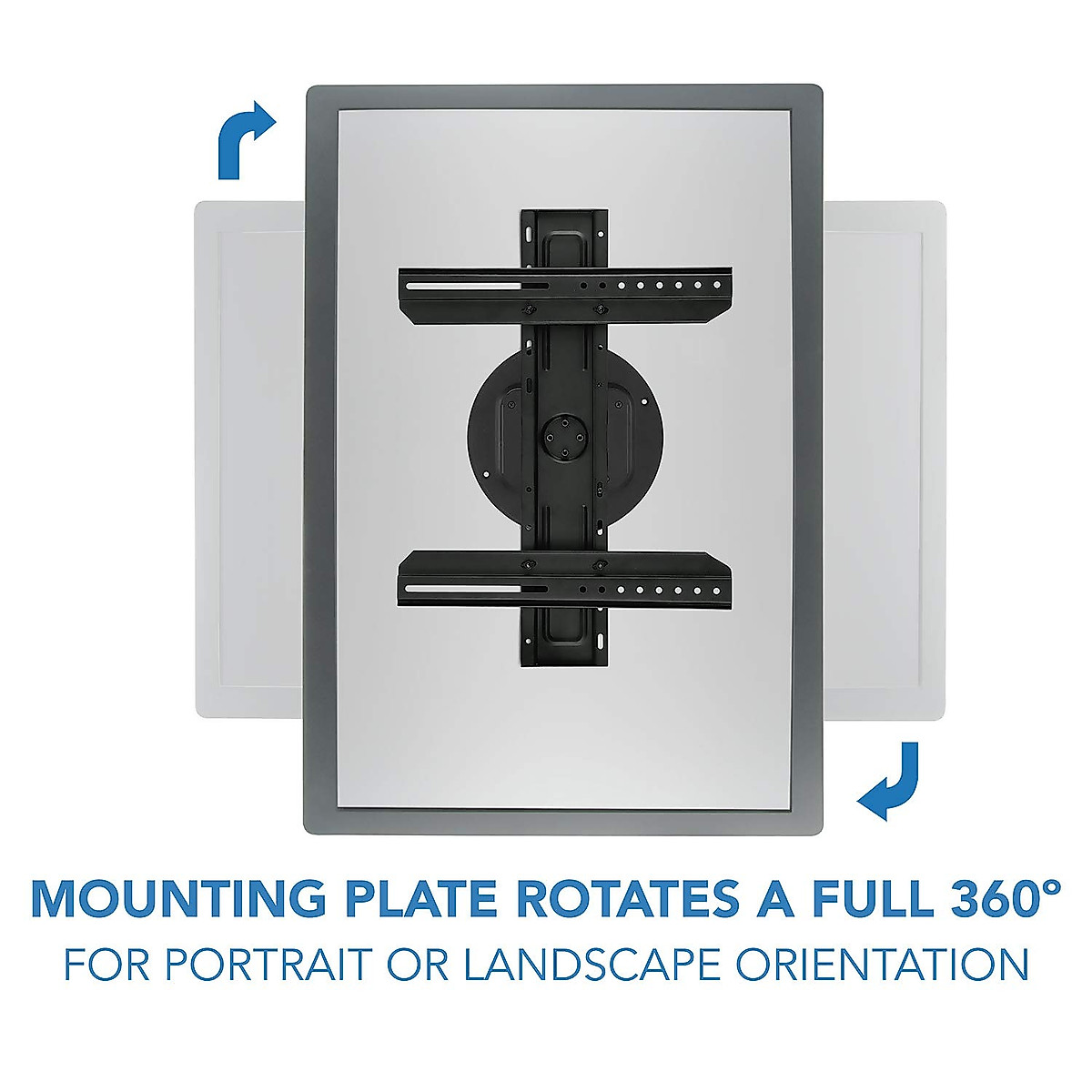 Mount-It! TV Wall Mount Landscape to Portrait Rotation, Fixed Mounting Bracket, Low-Profile for Samsung, Sony, Toshiba, Sharp, LG, Element, Westinghouse, TCL 32 to 60 Inch (Some 70") TVs, 110 lbs
