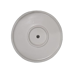 Amazon Basics Fluted Ceramic Round Planter, 10-Inch, White