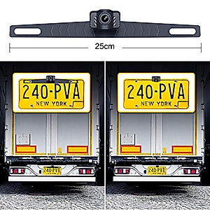 Xroose S2 HD Wired Backup Camera, 149° Wide Field of View License Plate Camera, IP69 Waterproof LED Colored Night Vision Rear-View Camera for Reversing/Driving Car Pickup SUV Truck