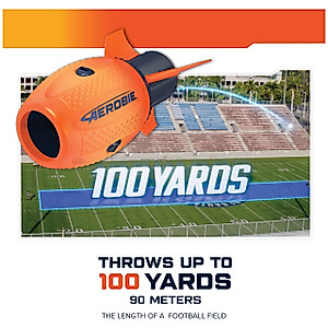 Aerobie Sonic Fin Football, Aerodynamic Russel Wilson Toy, Now with Softer Foam & Fins, Outdoor Games for Kids and Adults Aged 8 and Up, Orange