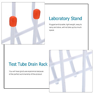 balacoo Laboratory Draining Rack- Metal Lab Glassware Drying Rack, Glassware Beaker Drying Holder, Tube Cleaning Frame Equipment for Education Lab (24 Pegs)