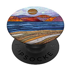 The Sea, The Beach & The Mountains Sun - Happy Nature PopSockets PopGrip: Swappable Grip for Phones & Tablets