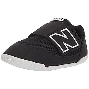 New Balance Kid's New-b V1 Hook and Loop Sneaker, Black/White, 9 Wide Toddler