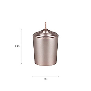 Mega Candles 12 pcs Unscented Rose Gold Votive Candle, Hand Poured Wax Candles 15 Hours 1.5 Inch x 2.25 Inch, Home Décor, Wedding Receptions, Baby Showers, Birthdays, Celebrations, Party Favors & More
