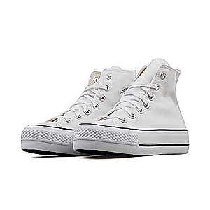 Converse Women's Chuck Taylor All Star Lift High Top Sneakers, White/Black/White, 9 Medium US