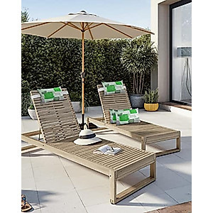 Recliner Head Pillow Ledge Loungers Chair Pillows with Insert Green and Grey Abstract Geometric Lumbar Pillow with Adjustable Strap Outdoor Waterproof Patio Pillows for Beach Pool Chair, 2 PCS