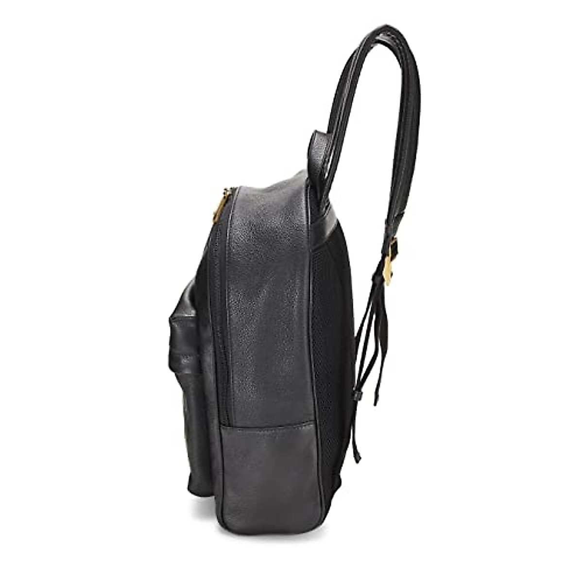 Gucci, Pre-Loved Black Leather Logo Print Backpack Medium, Black