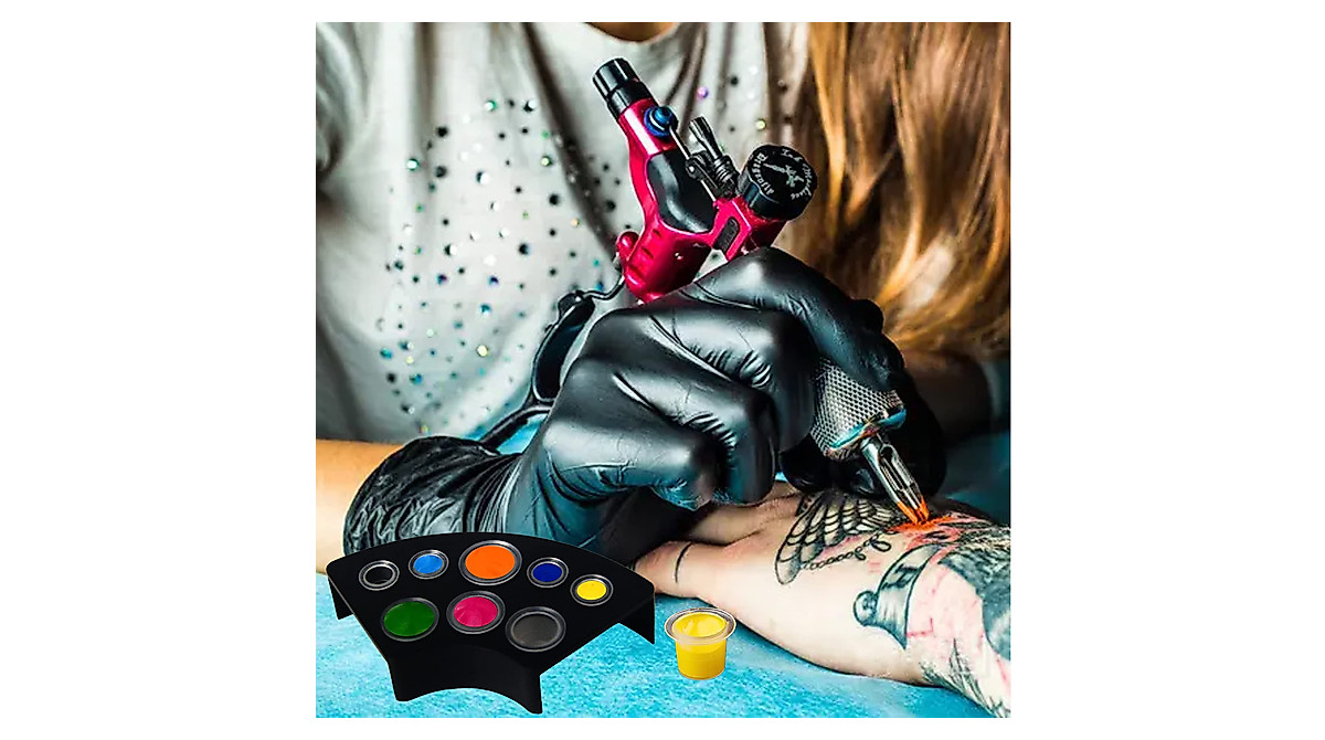 Yuronam Tattoo Ink Caps Kit - 302PCS with Ink Holders for Precise Tattoos