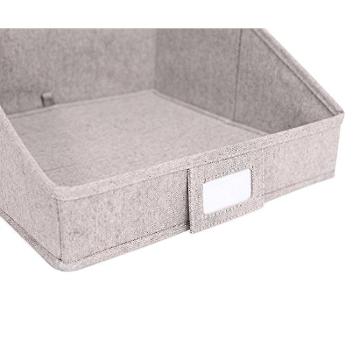 Internet's Best Open Cloth Storage Bin - Closet Shelf Storage Box - Organize Sheets Blankets Towels Sweaters Scarfs - Grey (1 Pack)