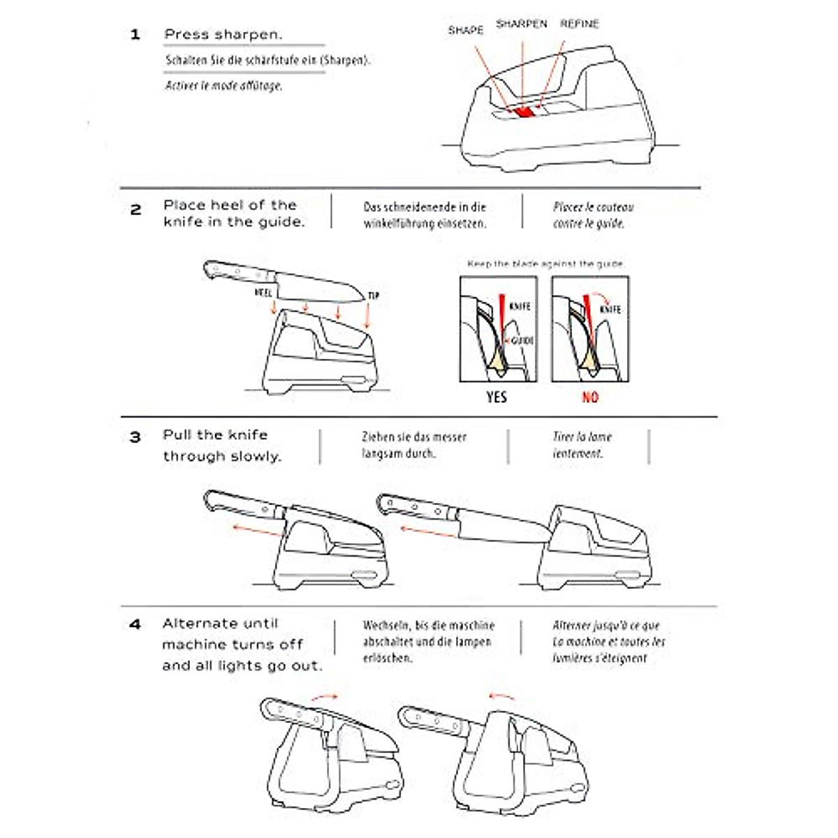 Wusthof Electric Knife Sharpener – Easy Edge Sharpener for Kitchen Knives – Black