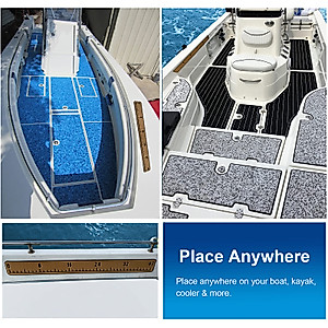 Fish Ruler for Boat Kayak with Adhesive Backing, Foam Fishing Ruler Sticker Measuring Tape 40 Inch Fish Tape Measure Fishing Boat Accessories - Mid Grey